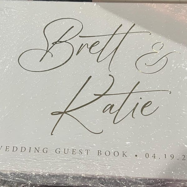 Custom Guest Book, Personalized Wedding Signing Guest Book, Engagement ...