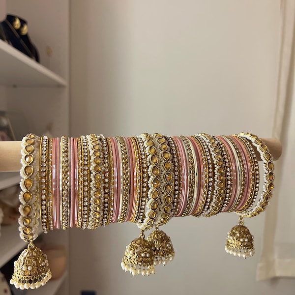 Rajwadi Bridal Chuda, Hand Painted Raja Rani King Queen Wedding Bridal ...