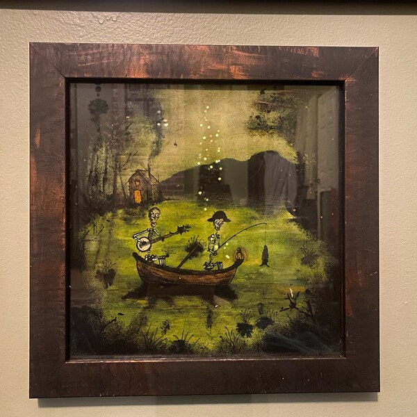 10x10" PHYSICAL PRINT - Swamp Skeletons Print on Enhanced Matte Paper ...