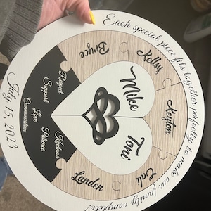 Blended Family Wedding Ceremony Idea Unity Puzzle - Etsy