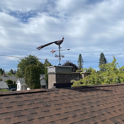 LARGE Handcrafted 3D 3-dimensional CRANE HERON Weathervane Copper ...