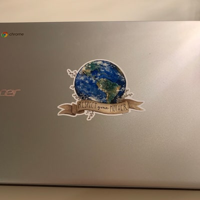 Watercolor Mother Earth Sticker, Respect Your Mother, Laptop Stickers ...