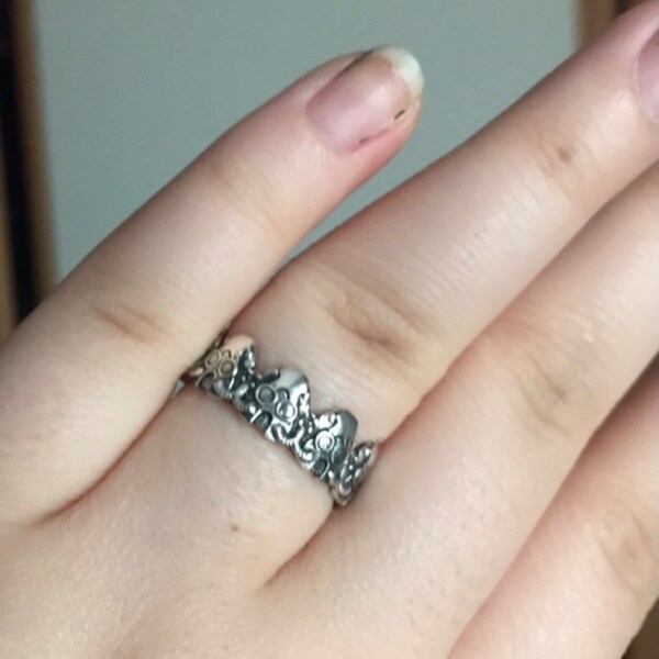 Nameless Ghoul Ghost IMPERA Infinity Ring, Eternity Band Sterling ...