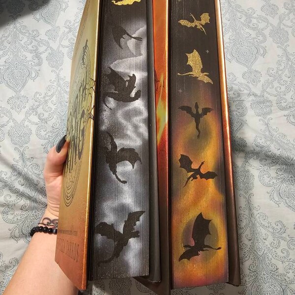 Fourth Wing & Iron Flame Sprayed Edges Set - Etsy