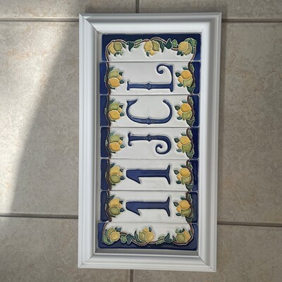 Tile Address Post Numbers. Weatherproof Glazed Tile With Colors of Your ...