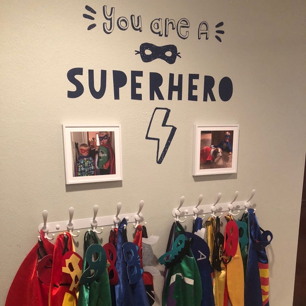 Superhero Wall Decal - Nursery Wall Sticker, Superhero Bedroom Decor ...