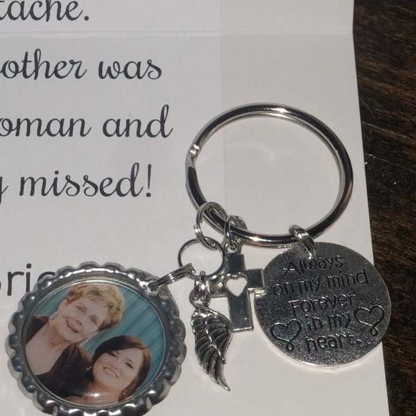 Memorial Keychain - Remembrance Gift - Photo Memorial - Photo Keepsake ...