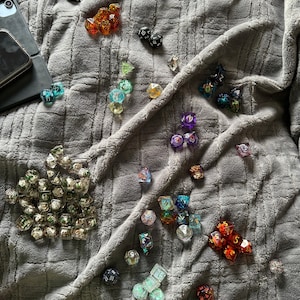 Moonlit Koi Fish Dnd Dice Set for Dungeons and Dragons D20 TTRPG ...