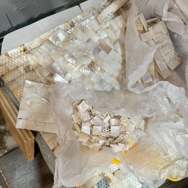 Handmade Serene Groutless Brick Mother of Pearl Mosaic Tile for ...