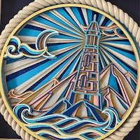 Lighthouse 3D Mandala SVG Files, Patterns Files for Laser Cutting ...