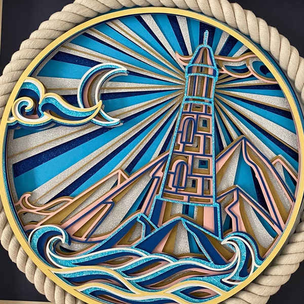 Lighthouse 3D Mandala SVG Files, Patterns Files for Laser Cutting ...