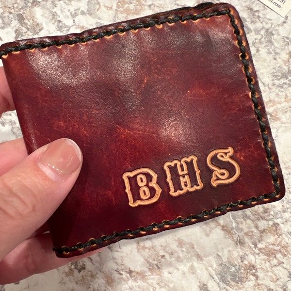 Handmade Brown Leather Kid's Wallet Kid's Billfold - Etsy