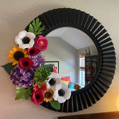 Flower Template 5 Paper Flower PDF SVG DXF Png Silhouette Studio for ...