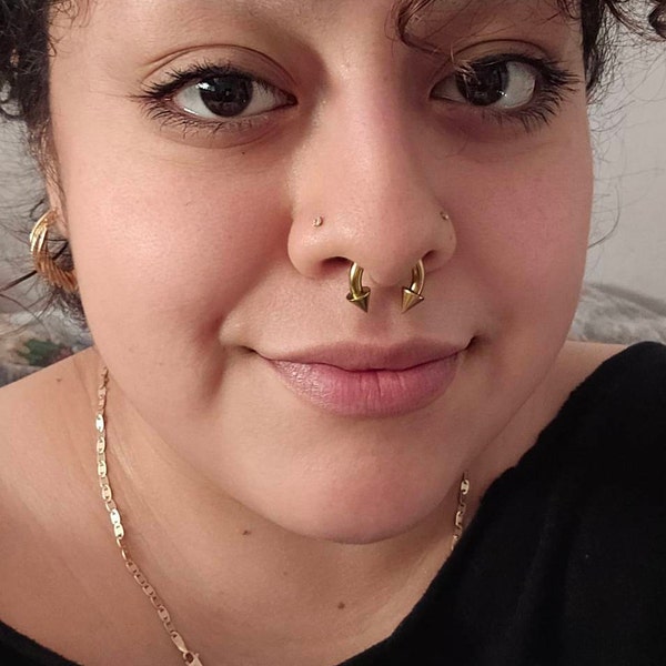 HALF GOLD / SILVER 4G, 5G, 6G, 7G, 8G, 10G, or 12G Anodized Astm F136 ...