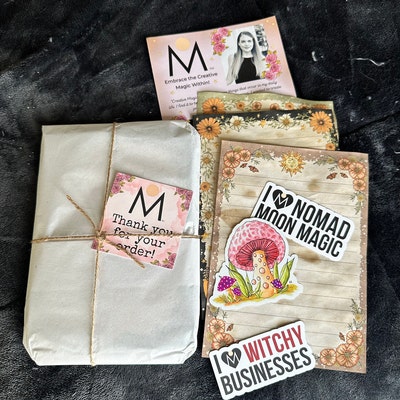 Handmade Floral Moons Ephemera Kit, Pack of 18 4x6 Inch Coffee-dyed ...