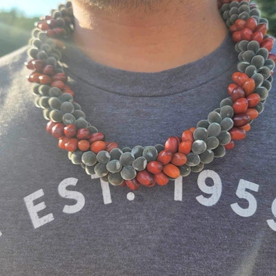Hawaiian Ula'ula Mgambo Seed Lei - Etsy