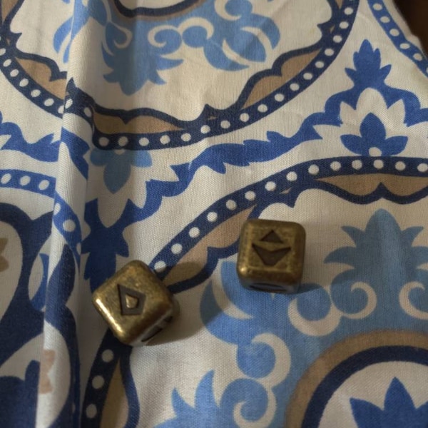 Gold Sabacc Dice Solid Metal | Pair of Metal Dice | Star Wars Inspired ...