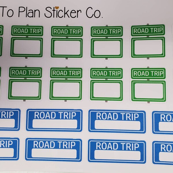 1639~~road Trip Signs Planner Stickers. - Etsy