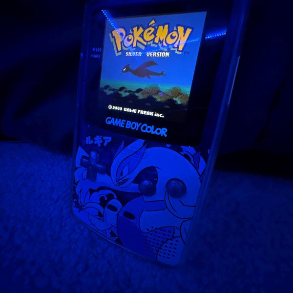 Custom IPS V3 Backlit Nintendo Gameboy Advance Clear Blue/sky Blue Opal ...