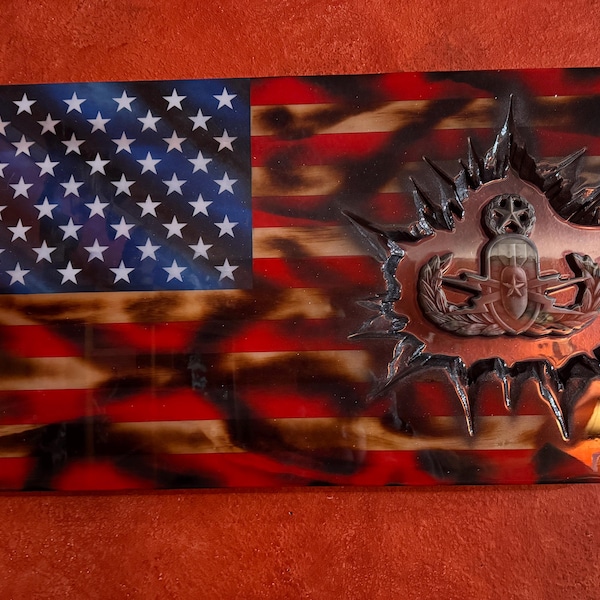 Army Patch Series - Professional Wooden American Flag Gift ...