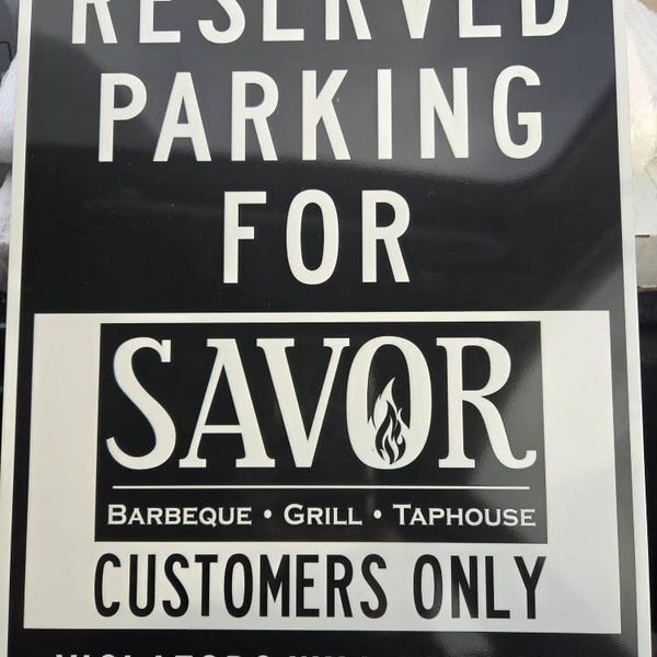 Custom Reserved Parking Sign: Personalized Metal Outdoor Sign - Etsy