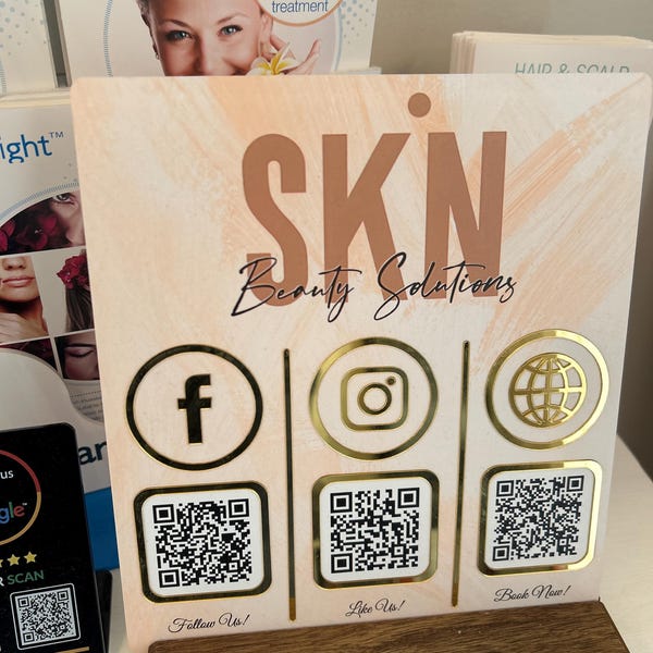 Custom QR Code Payment Sign With NFC - Acrylic Business Sign - Etsy