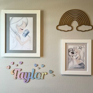 Cute Wooden Sign With Custom Name Personalized Letters With Star, Baby ...