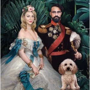 Couple Royal Portraitroyal Couplecustom - Etsy