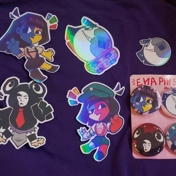 ENA & Friends 1.25in Pinback Button 4pc Set - Etsy