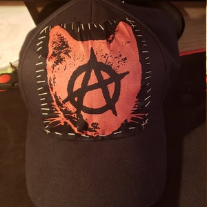 Anarchy Kitty Cat Punk Handmade Fabric Sew-on Patches - Etsy