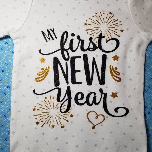 My First New Year SVG, Babys 1st New Year PNG, Babys 1st T-shirt Iron ...
