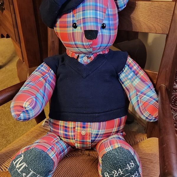 TEDDY BEAR T-SHIRT Pdf Pattern Fits 15-18 Inch Teddy Bears Such as ...