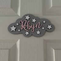 Name Cloud - Nursery - Cloud Sign - Personalised - Children’s Bedroom ...