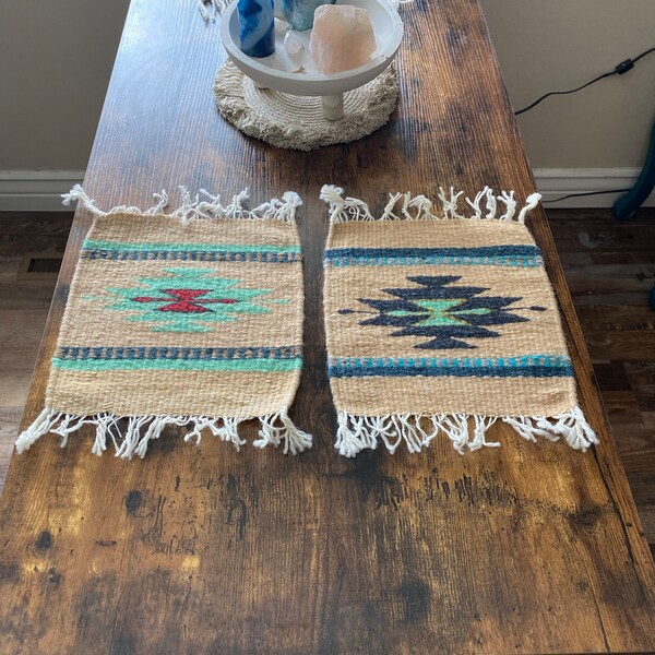 Zapotec Southwest Wool Table Runner / Wall Tapestry Measuring 48 X 16 ...