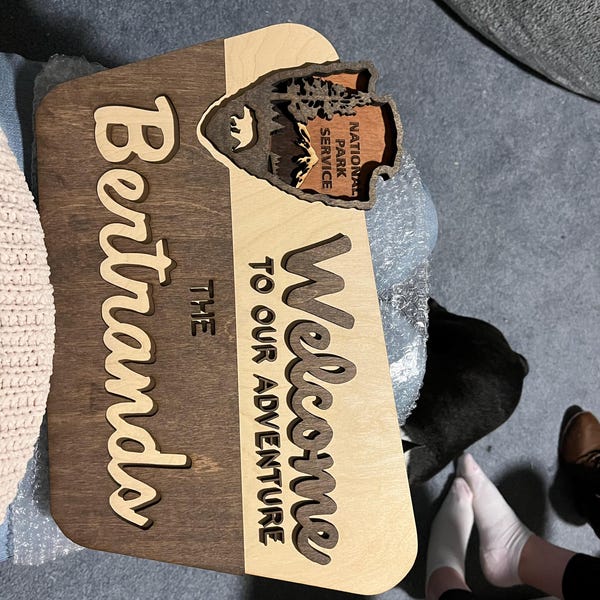 National Forest Service Welcome Sign ACRYLIC - NFS Inspired Family Name ...