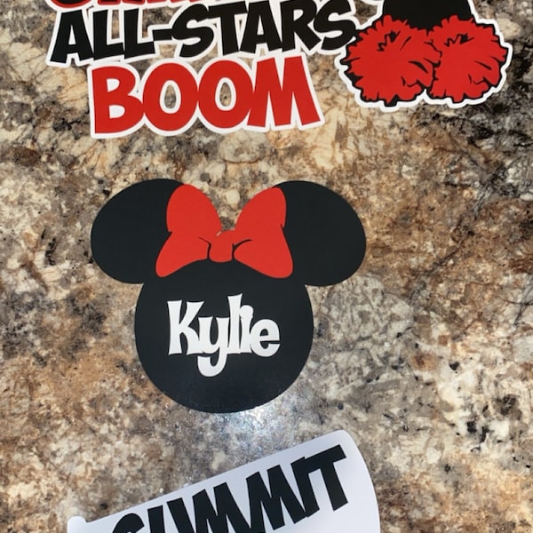 Custom Order Cheer at Disney Scrapbook Embellishments or Window ...