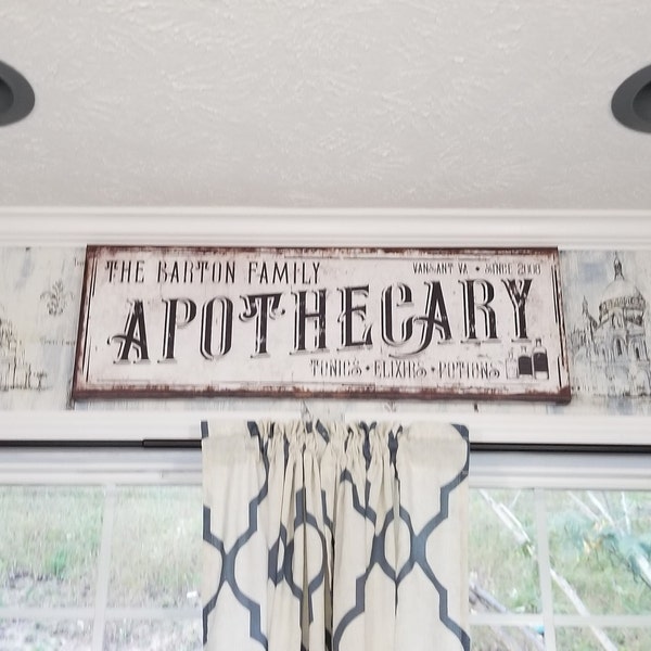 Custom Apothecary Sign | Vintage Farmhouse Kitchen Decor - Etsy