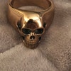 Statement Ring Skull Ring Bronze Human Skull Ring - Etsy