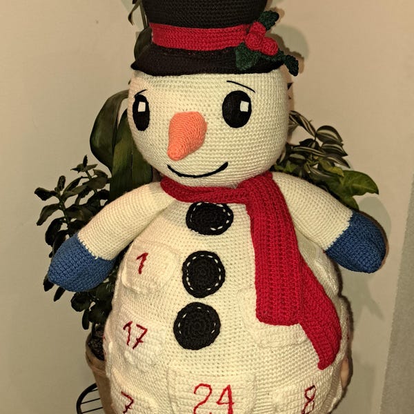 Crochet Snowman Advent Calendar Pattern – Amigurumi Christmas Countdown ...