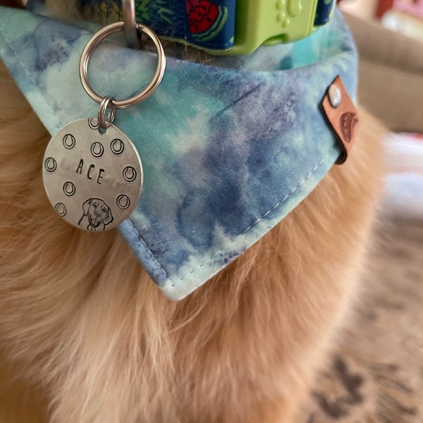 Ball is Lyfe / Custom Hand Stamped Dog Tag, Personalized Metal Pet ID ...