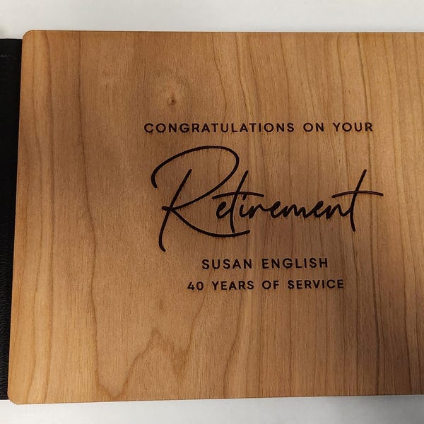 Retirement Memory Book, Personalized Retirement Gift for Him or Her ...