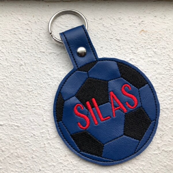 Soccer Ball Bag Tag - 5 X 7 ONLY - in the Hoop - DIGITAL Embroidery ...