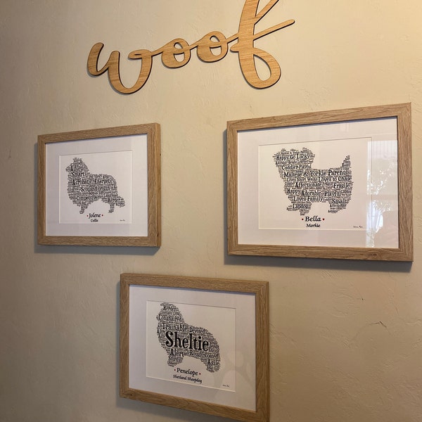 Woof Word Cut Out, Laser Cut, Wood Words, Wood Cut Word, Wall Wood ...