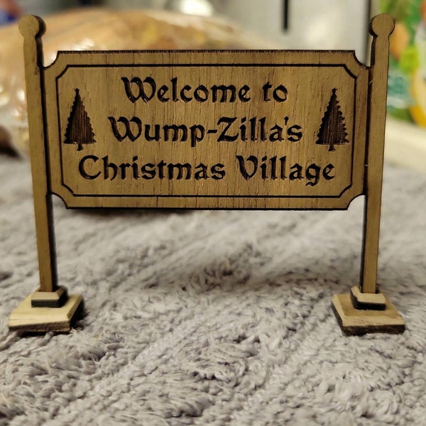 Custom Christmas Village Welcome Sign, Welcome to Our Village Sign ...