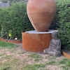 Weathered Steel Raised Round Open Bottom Planter Beds - Etsy UK