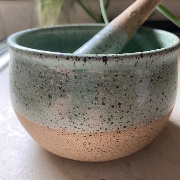 Mortar and Pestle, Wheel Thrown Pottery, Pottery Mortar and Pestle, Ceramic Mortar and Pestle ...