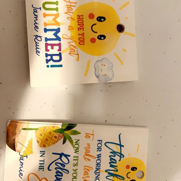 End of School Teacher Appreciation Tag Schools Out Summer is Here Thank ...