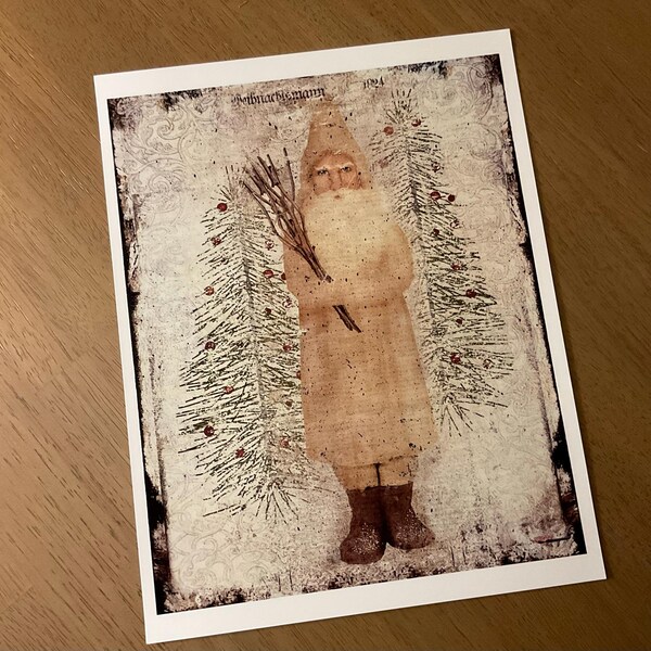 Extreme Primitive Americana Santa, 8 X10 Art, Digital Download - Etsy