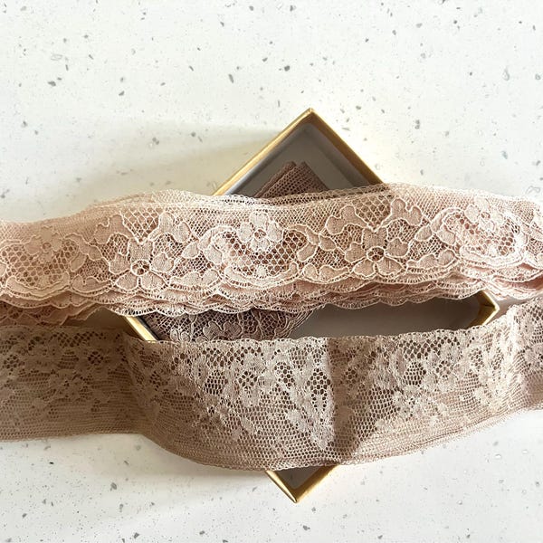 Vintage Lettuce Edge, 1/4”, Ruffle Edge, Pink, Rayon, Made in France - Etsy