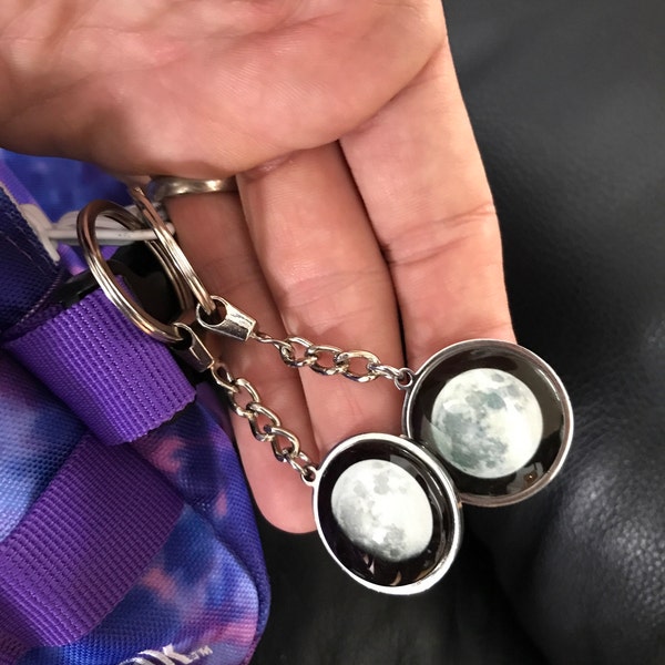 Custom Moon Phase Keychain: Personalized Date Engraved Gift - Etsy